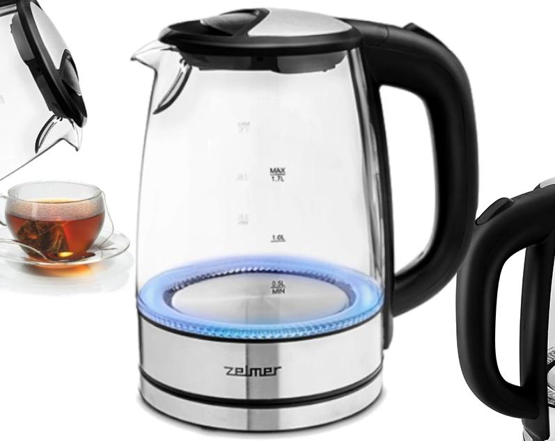 Čajník ZELMER ZCK8024 2200W 1,7L-sklo | EkoDily.cz