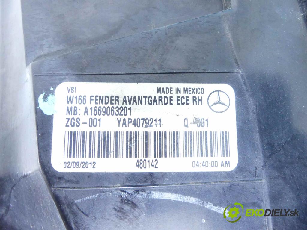 Mercedes ML W166 2011-2015 3.5 V6 306KM automatic 225 kW 3498 cm3 5 ...