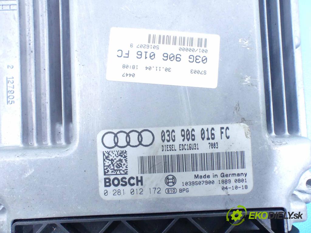 Audi A4 B7 2004-2008 2.0 tdi 136hp manual 100 kW 1968 cm3 4- jednotka řídící 0281012172 | EkoDily.cz