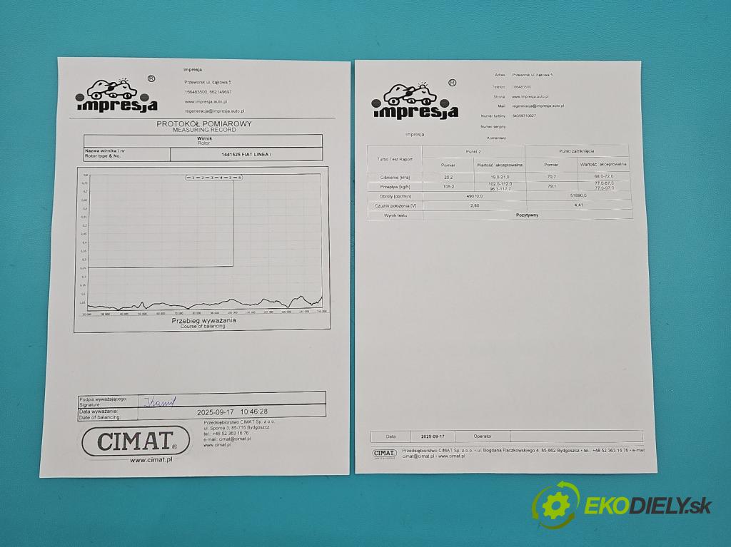 Fiat Linea 1.3 jtd 95 HP manual 70 kW 1251 cm3 4- turbodúchadlo, turbo ...