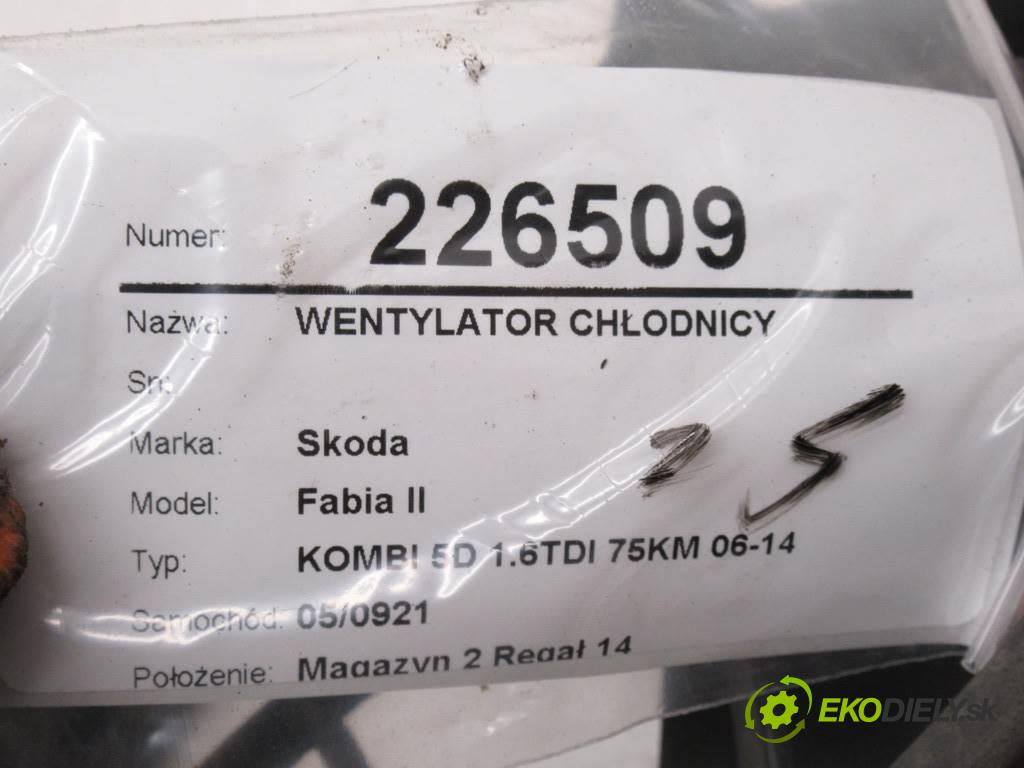 Skoda Fabia II 2011 55 kw KOMBI 5D 1.6TDI 75KM 06-14 1600 Ventilátor ...
