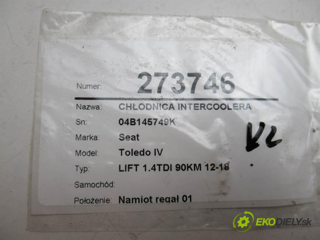 Seat Toledo IV LIFT 1.4TDI 90KM 12-18 chladič intercoolera 04B145749K ...