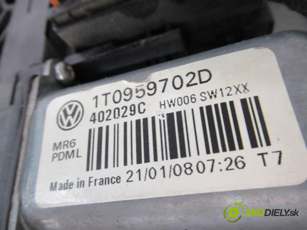 Volkswagen Touran 2005 74 kW 1.9TDI 105KM 03-15 1900 Mechanizmus okna ...
