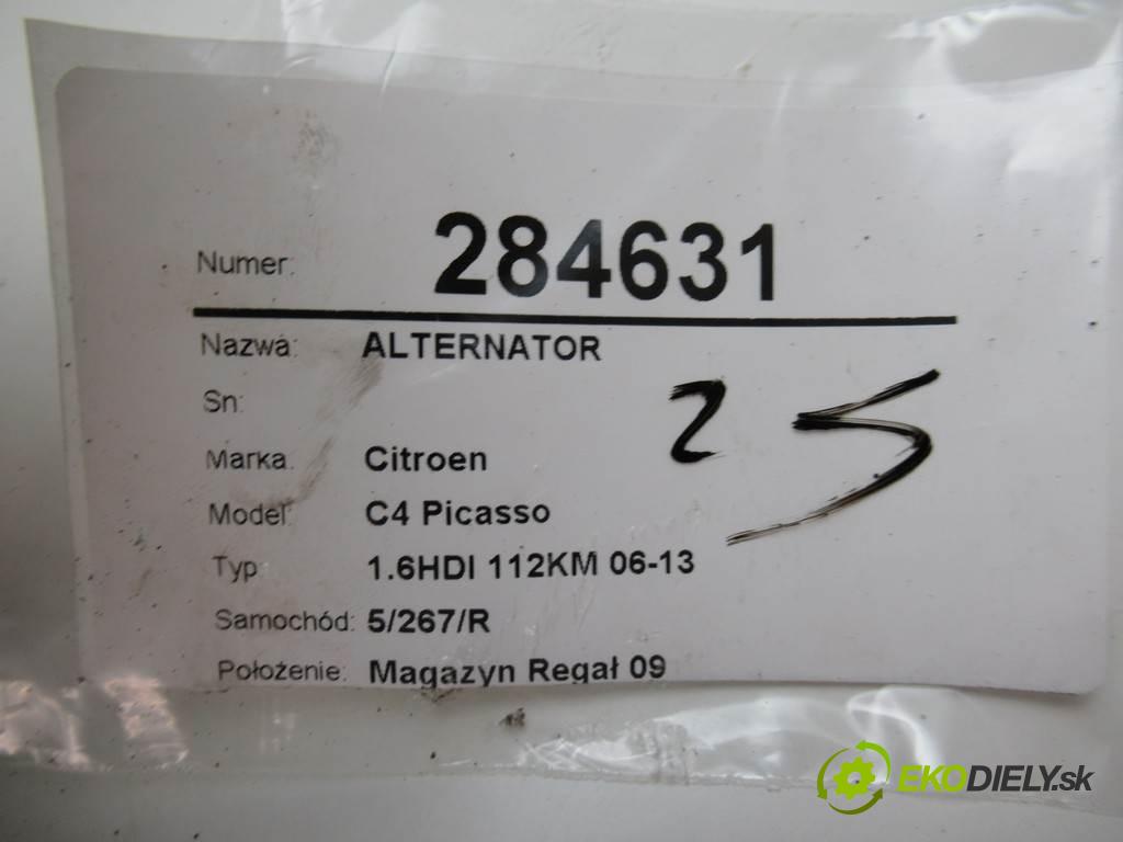 Citroen C4 Picasso 2011 82 kW 1.6HDI 112KM 06-13 1600 Alternátor ...