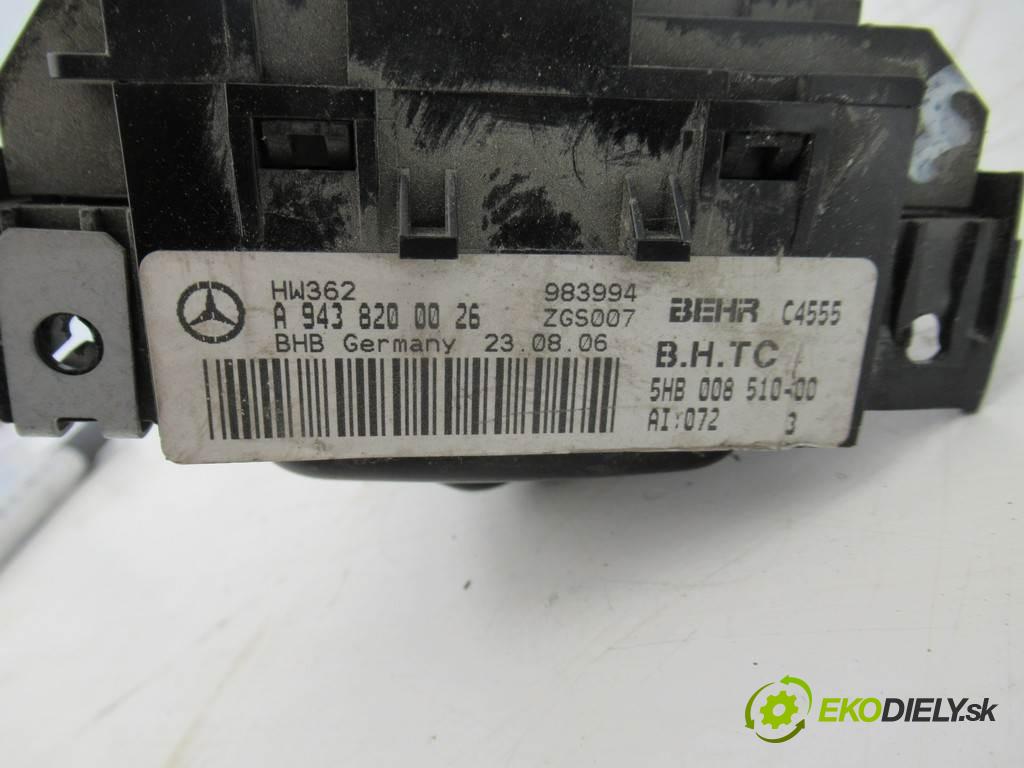 Mercedes-Benz ACTROS 3241 Panel ovládaní topení A9438200026 (Ovládaní ...