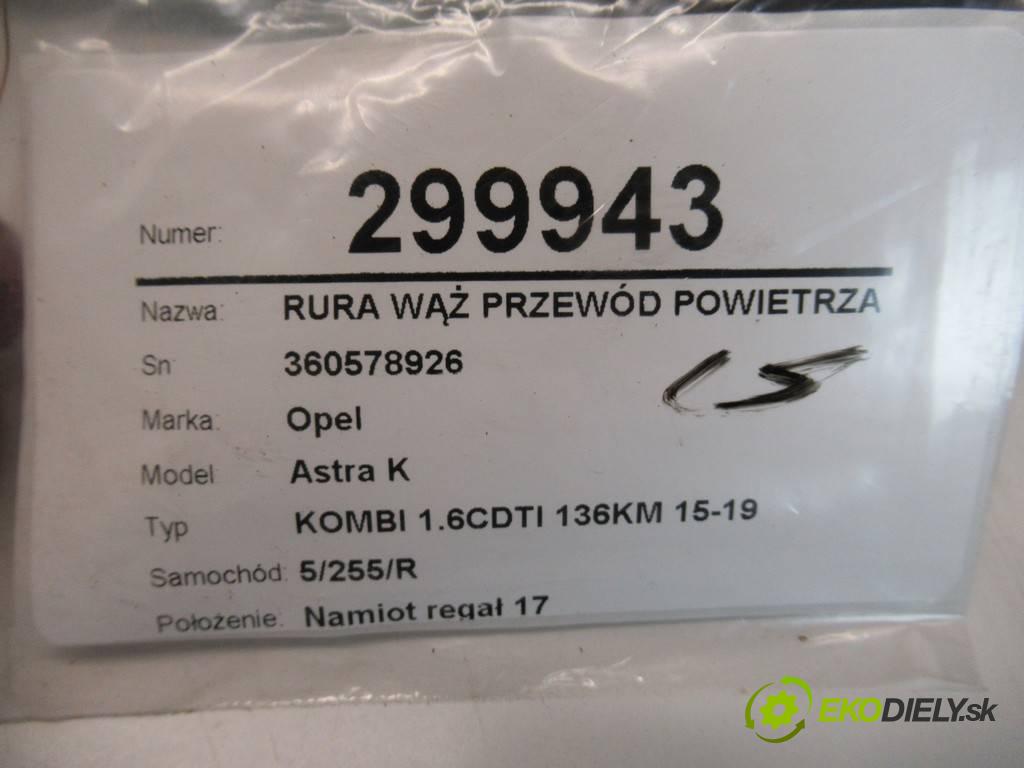Opel Astra K 2017 KOMBI 1.6CDTI 136KM 15-19 1600 Rúra hadice trubka ...