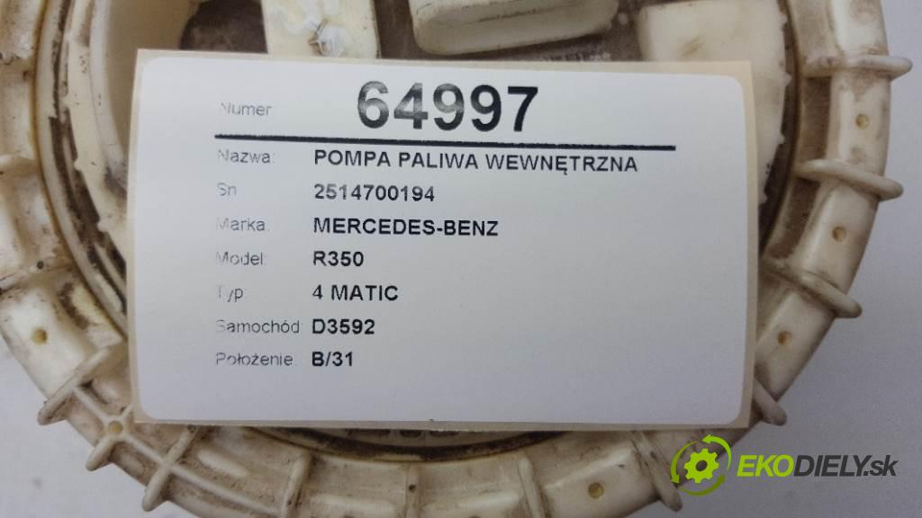 MERCEDES-BENZ R350 4 MATIC 2007 200kW 4 MATIC 3498 pumpa paliva vnitřní ...