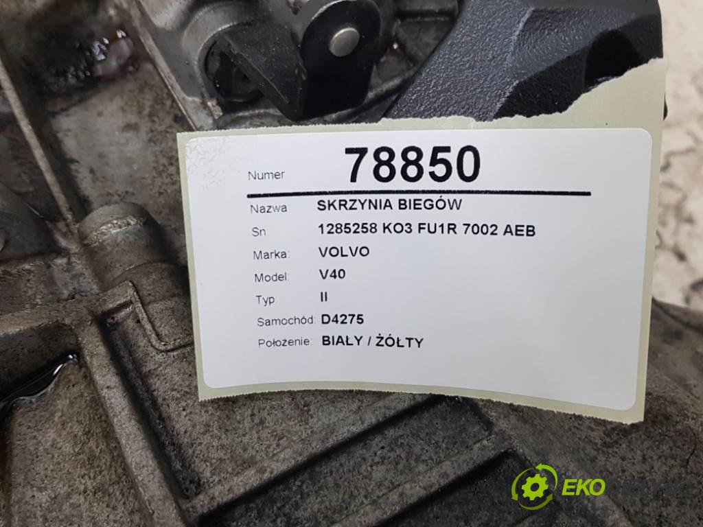 VOLVO V40 II 2015 120 kW II 1969 převodovka 1285258 KO3 FU1R 7002 AEB ...