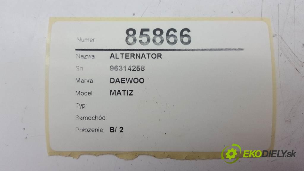 DAEWOO MATIZ Alternátor 96314258 (Alternátory) | EkoDiely.sk