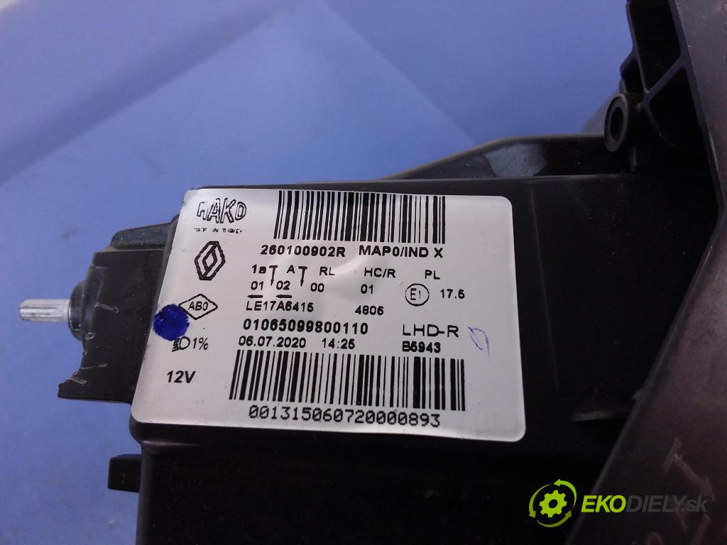 Renault Clio 0 Reflektor: v pravo: 260100902R | EkoDiely.sk